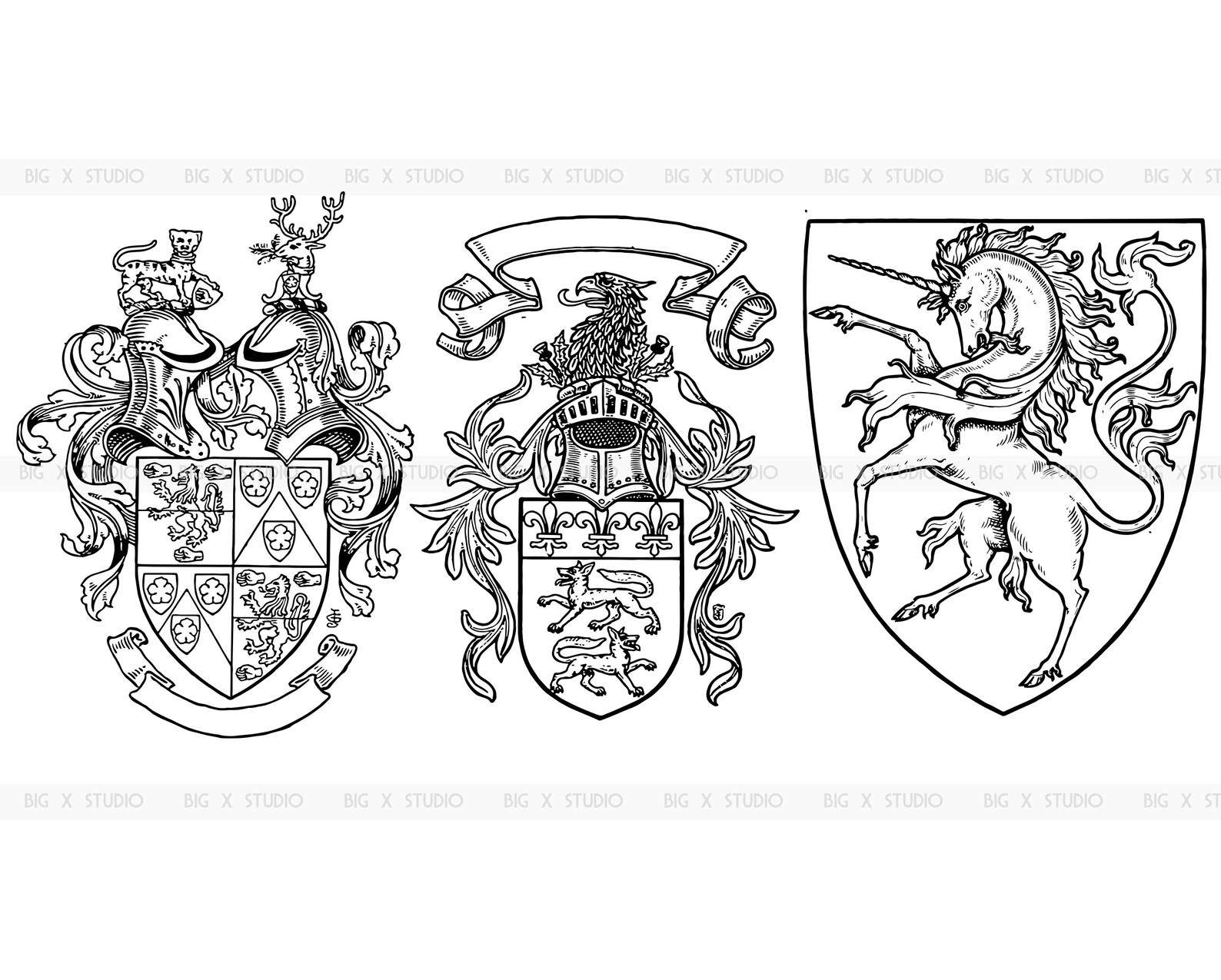 Medieval Heraldry / Coat of Arms / SVG Images / Digital Download ...