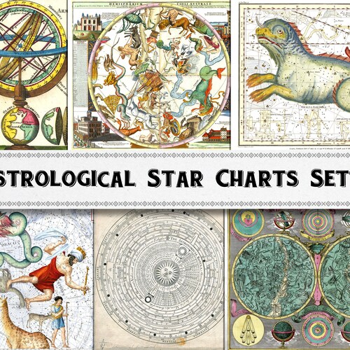 Astrological Star Chart Images / Medieval Renaissance Maps / - Etsy