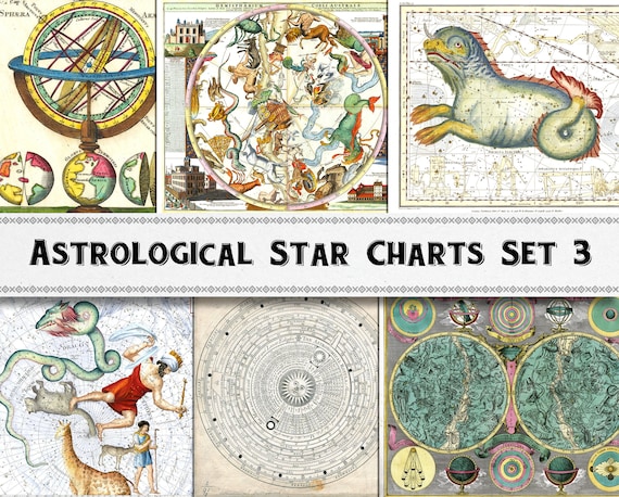 Astrological Star Chart Images Set 3 / Medieval Renaissance | Etsy