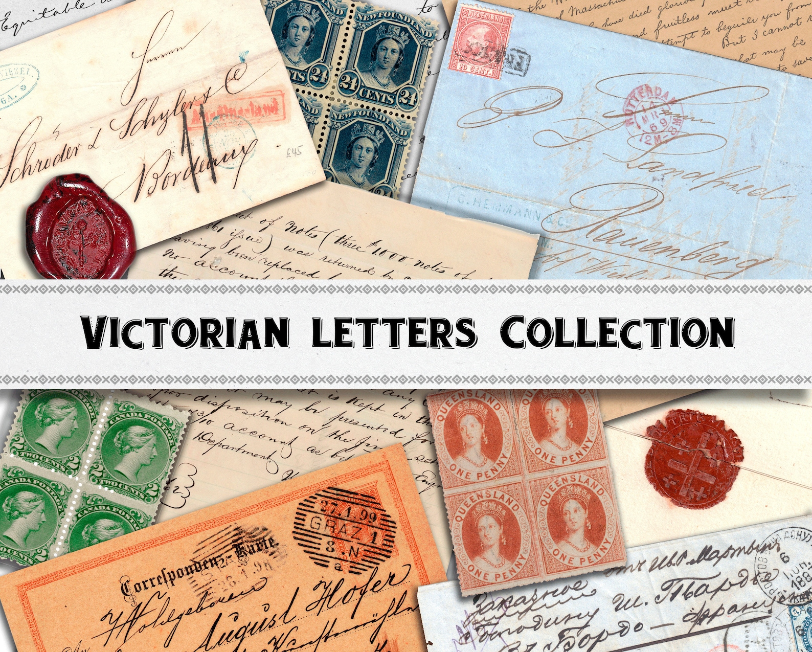 Victorian Letter Images / Ephemera / Commercial Use / Postage | Etsy