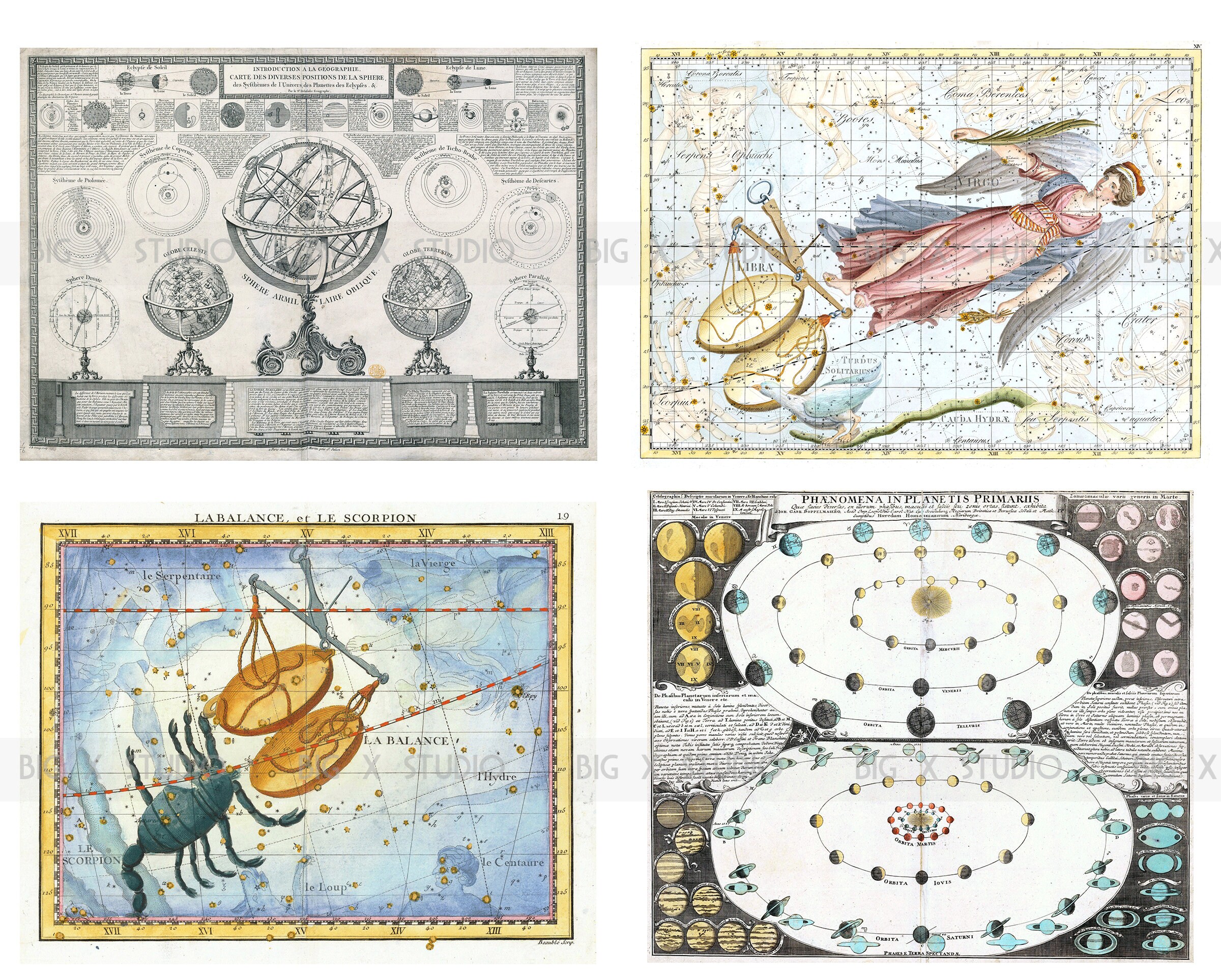 Astrological Star Chart Images Set 3 / Medieval Renaissance | Etsy