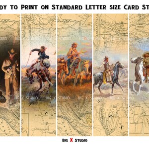 Wild West Cowboy Printable Bookmarks / Digital Download / Cowboy Gift ...