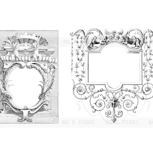 Medieval Cartouche Frame Border Images / Digital Download / Commercial ...