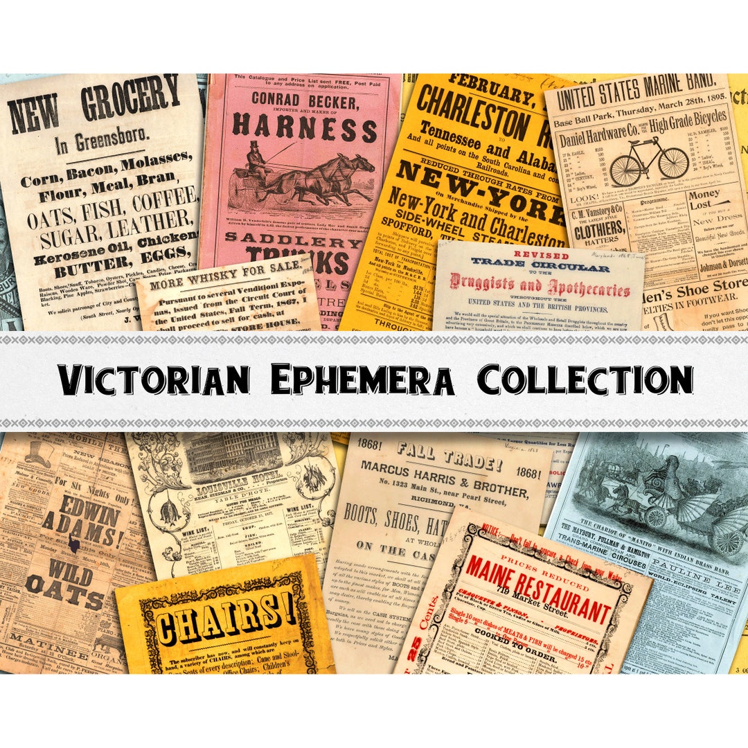 Huge Collection of Victorian Ephemera Images / Digital Download ...