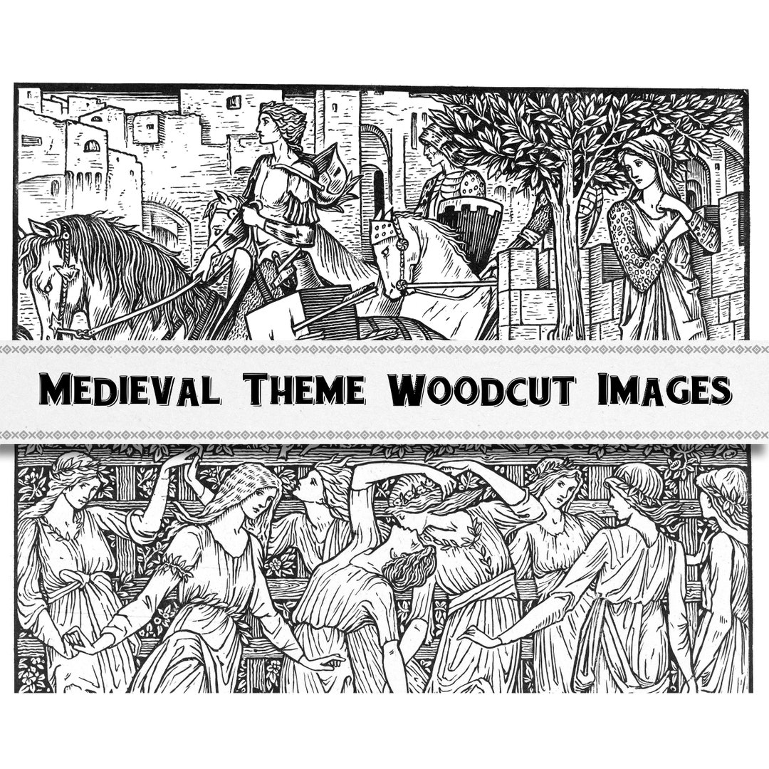 Medieval Renaissance Engraving Woodcut Images Set 2 / Digital Download ...