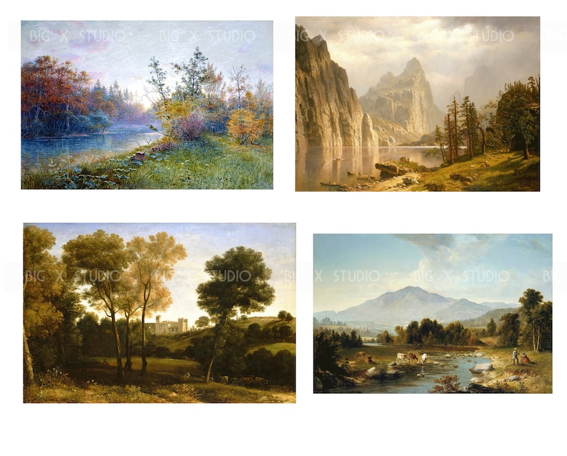 Classic Landscape Painting Images / Digital Download / | Etsy