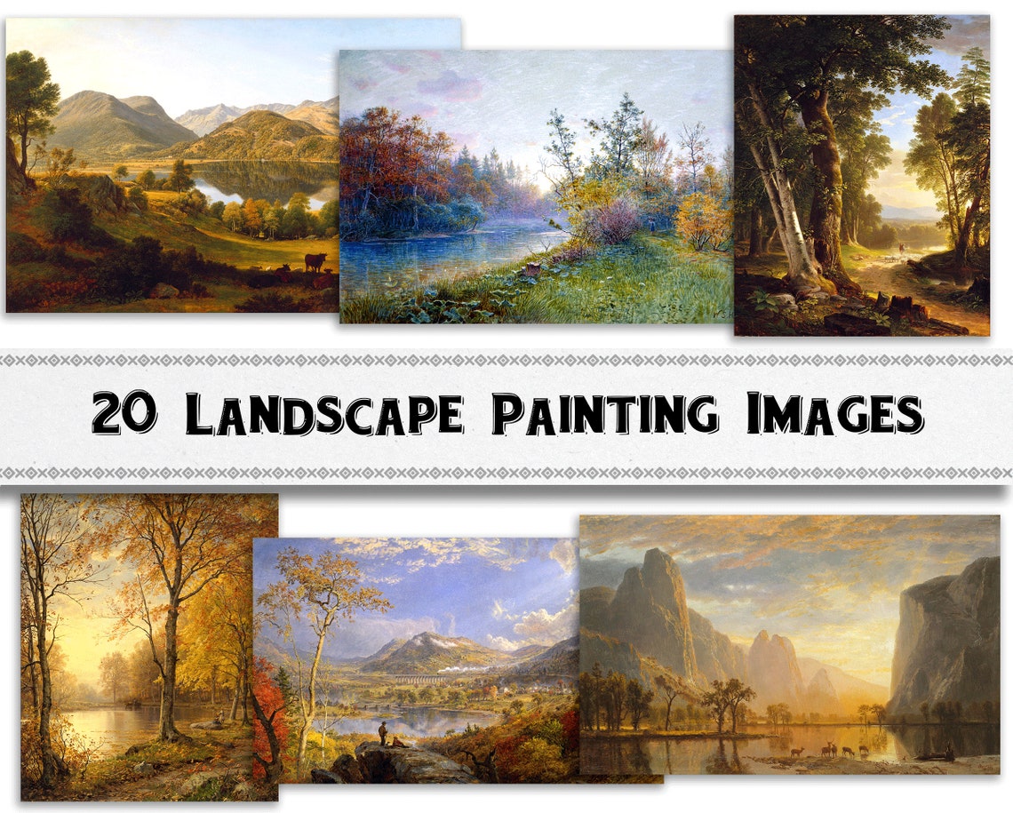 Classic Landscape Painting Images / Digital Download / - Etsy