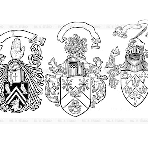 Medieval Heraldry / Coat of Arms / SVG Images / Digital Download ...