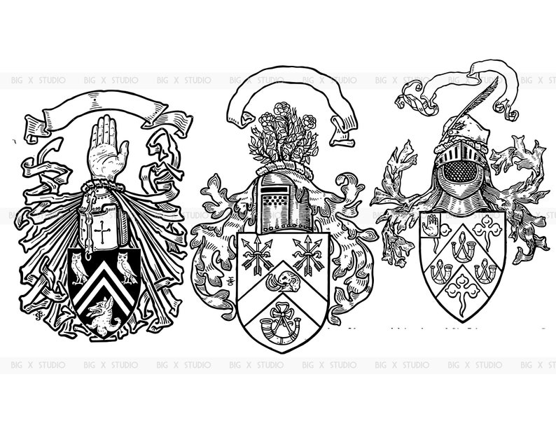 Medieval Heraldry / Coat of Arms / SVG Images / Digital Download ...