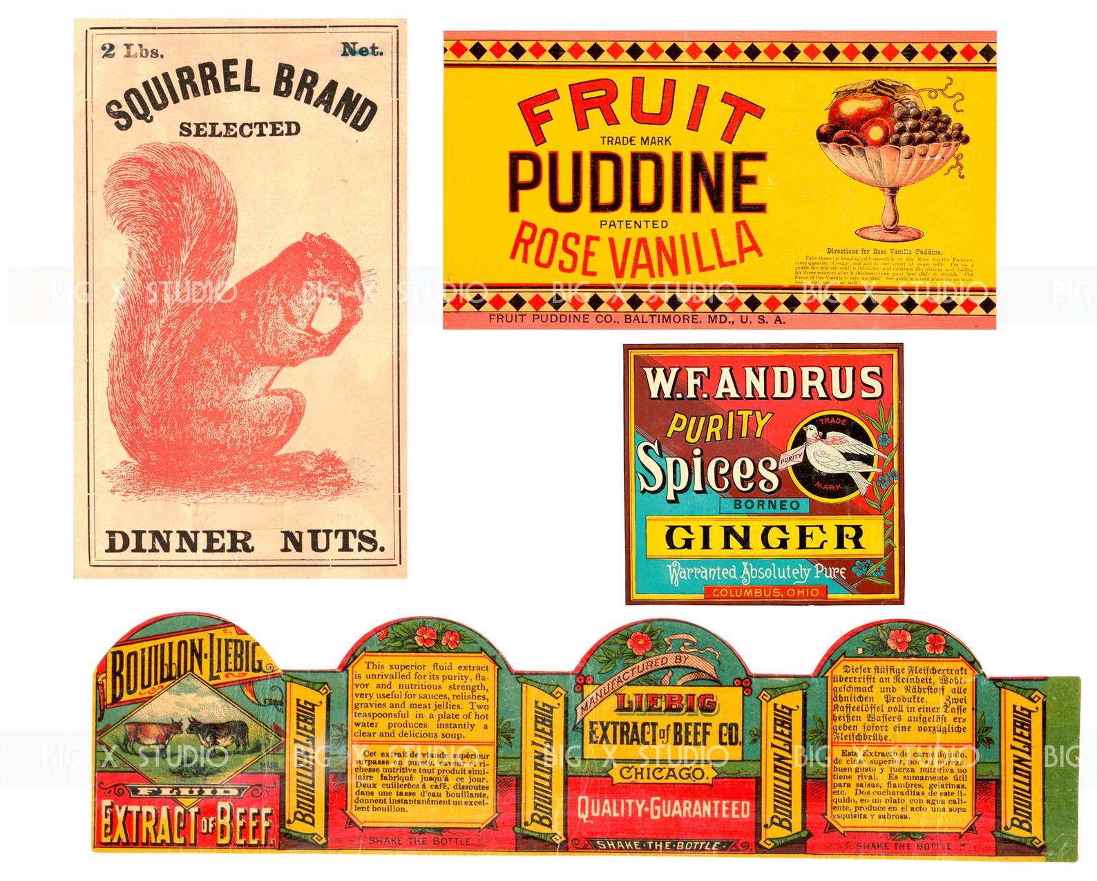 Vintage Food Label Images Set 3 / Digital Download / | Etsy