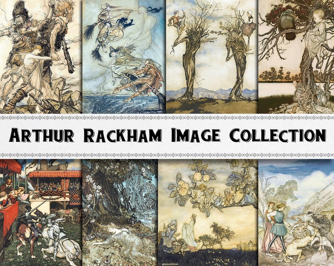 Famous Arthur Rackham RAINBOW Mermaids. VINTAGE Fairy Tale DIGITAL ...