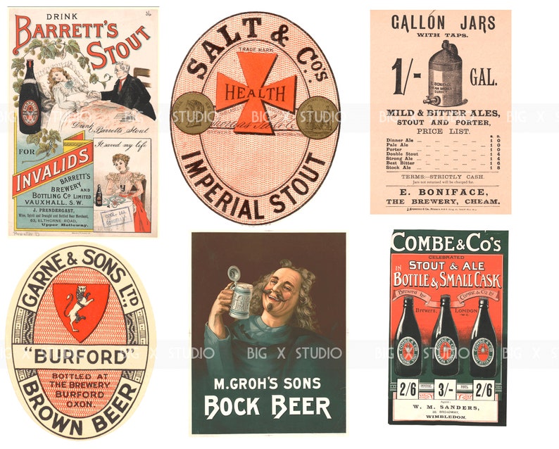 Vintage Beer Label and Advertising Images / Digital Download / - Etsy