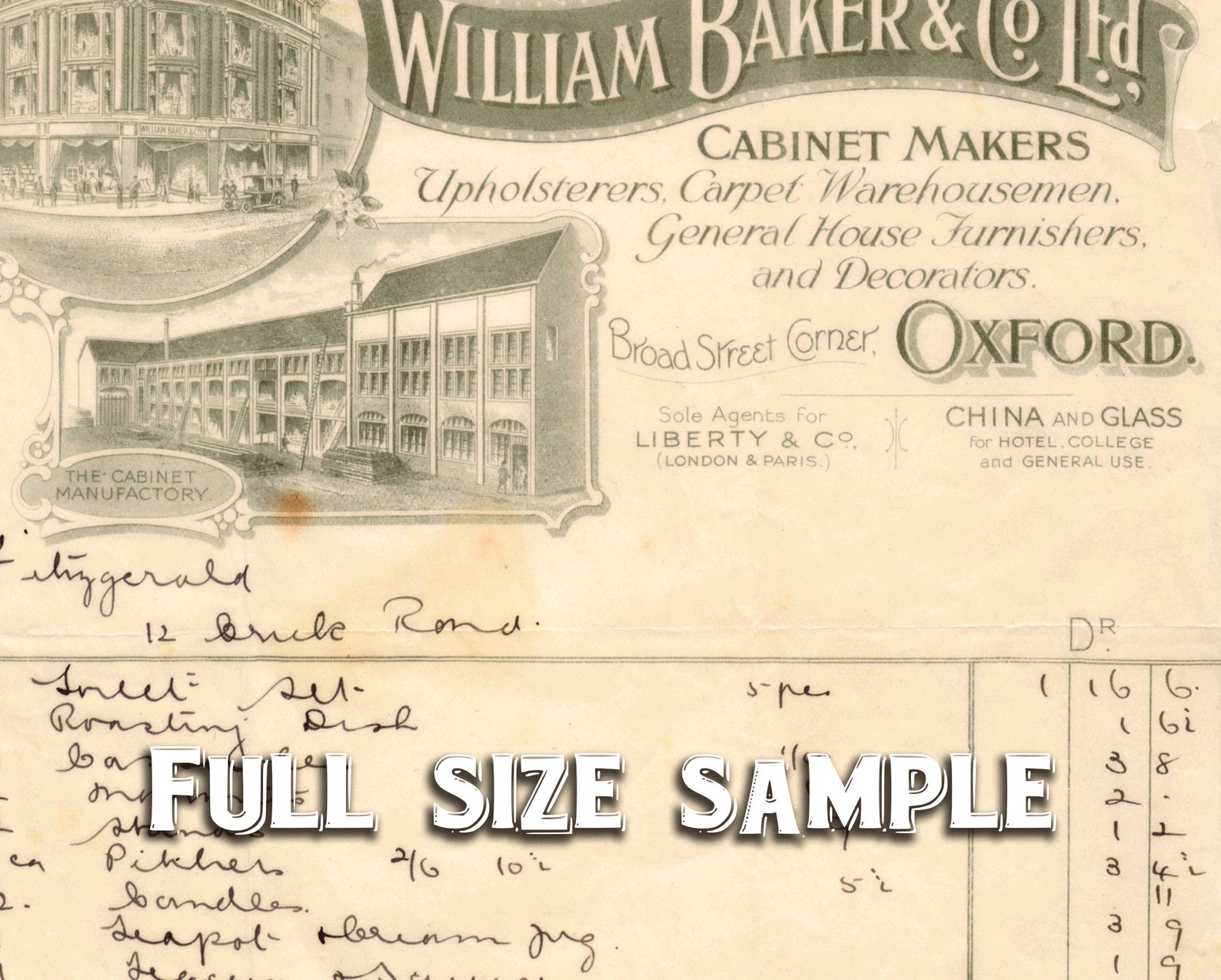Victorian Receipt Ephemera: High-resolution Scans (commercial Use) - Etsy
