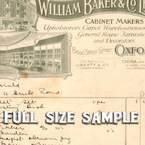 Vintage Receipt Images / Victorian Bills of Sale/ Ephemera / Commercial ...