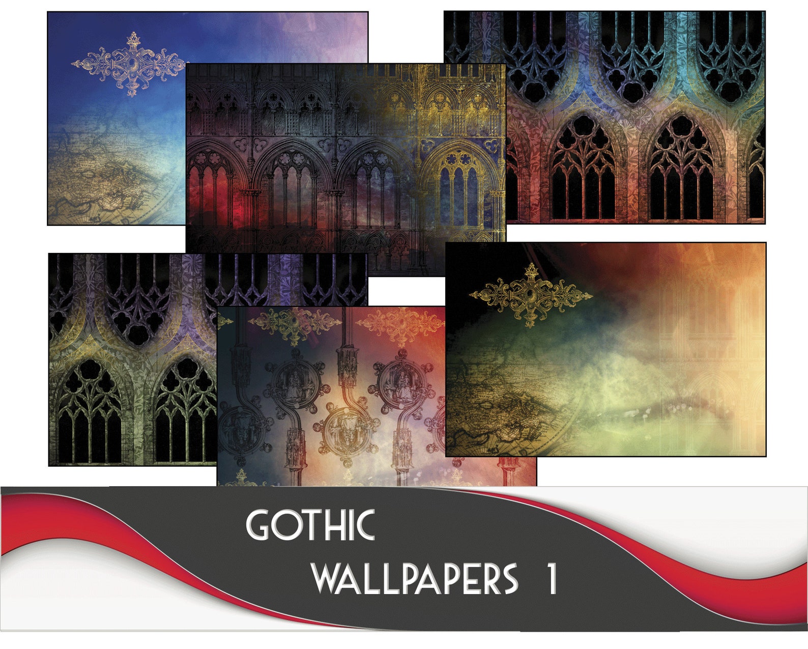 Gothic Wallpapers / Gothic Backgrounds / Commercial Use | Etsy