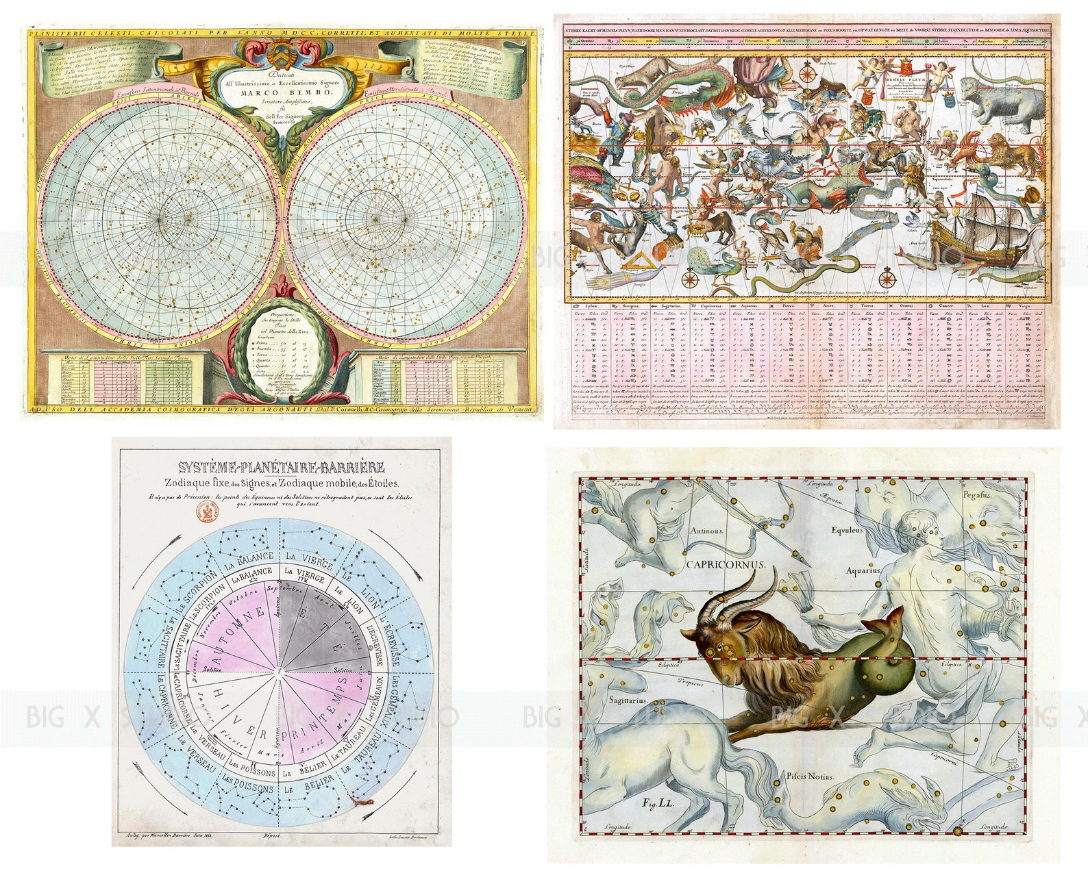 Astrological Star Chart Images Set 4 / Medieval Renaissance | Etsy