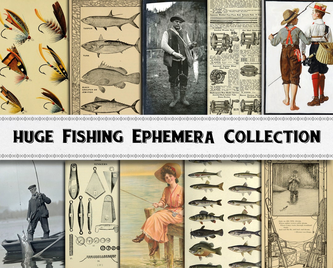 Huge Vintage Fishing Ephemera Image Collection / Digital - Etsy