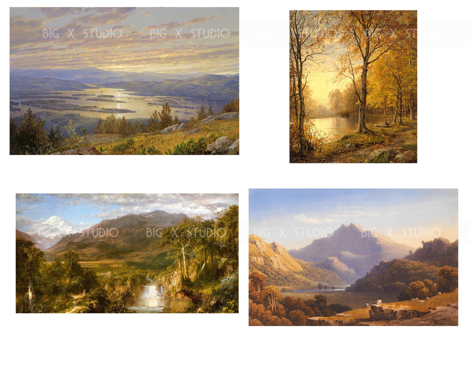 Classic Landscape Painting Images / Digital Download / | Etsy