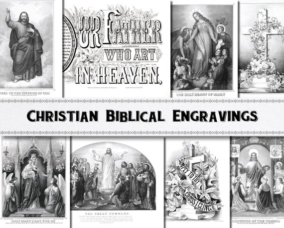 Christian Biblical Engraving Images / Digital Download / - Etsy