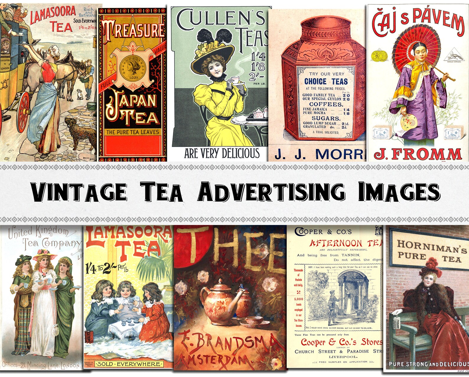 Vintage Tea Advertising Images / Victorian Ephemera / - Etsy