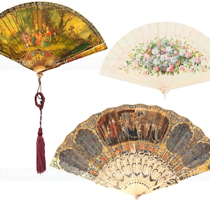 Ornate Victorian Fan Images / Digital Download / Commercial Use ...
