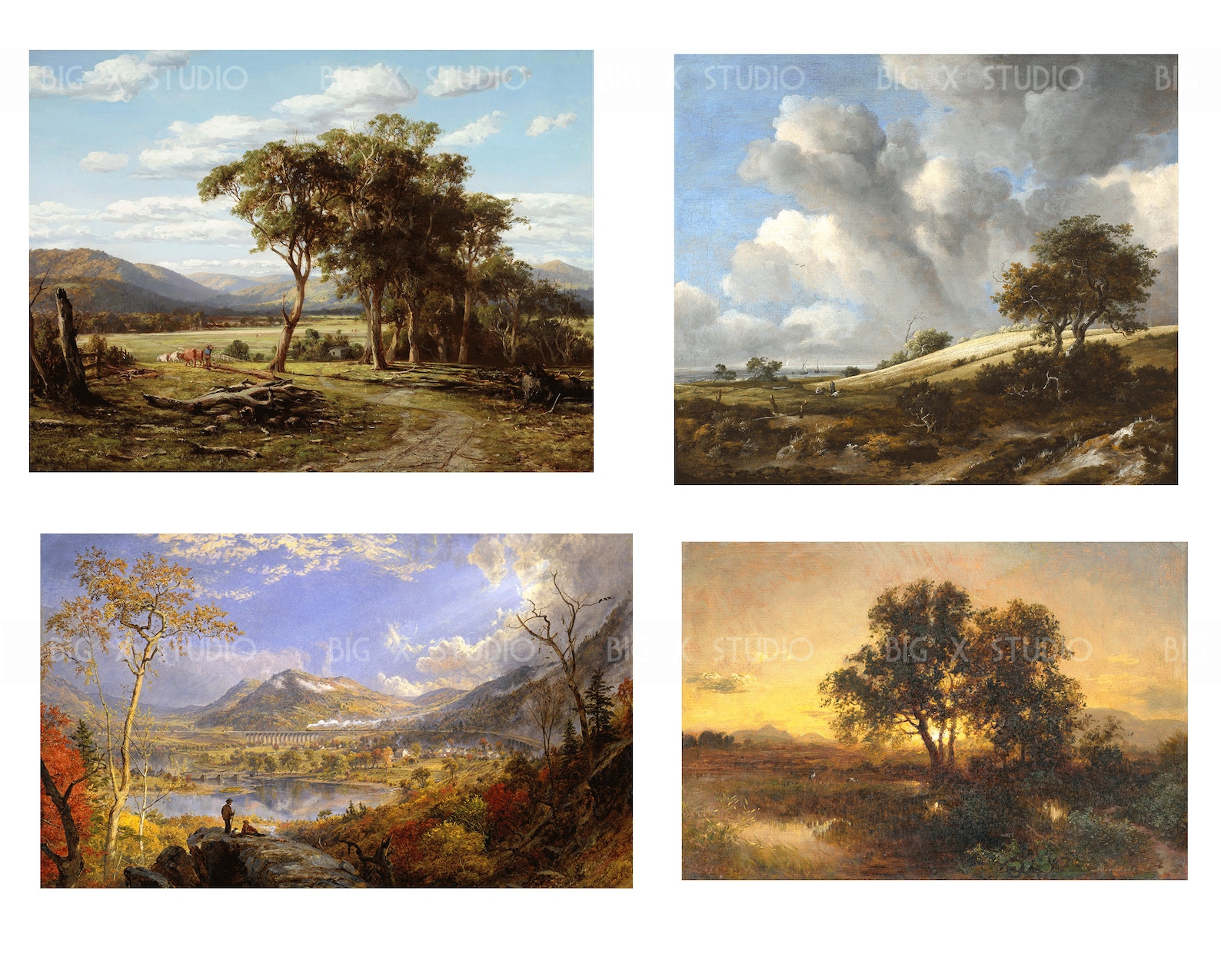 Classic Landscape Painting Images / Digital Download / | Etsy