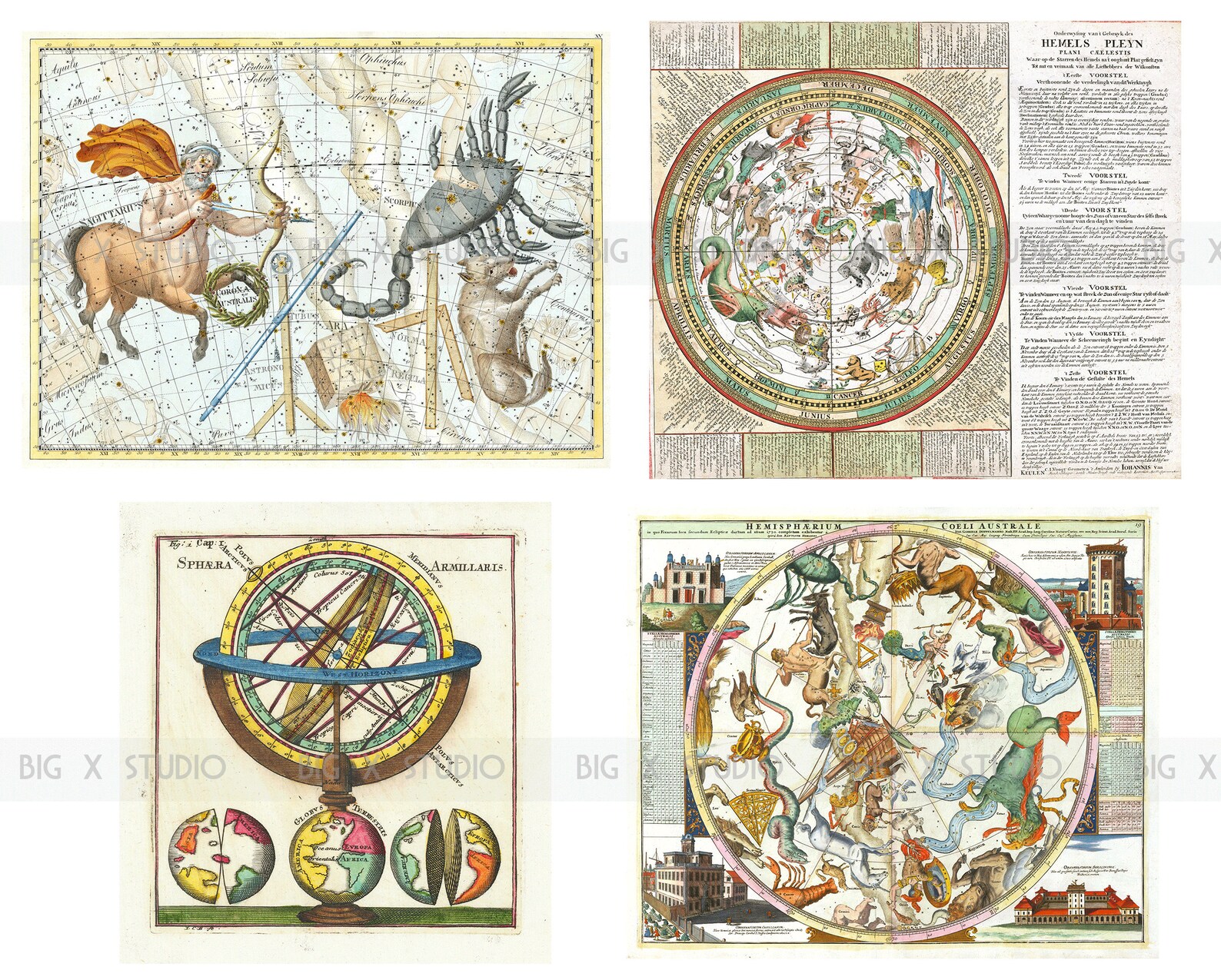 Astrological Star Chart Images Set 3 / Medieval Renaissance Maps ...