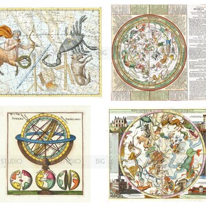 Astrological Star Chart Images Set 3 / Medieval Renaissance Maps ...