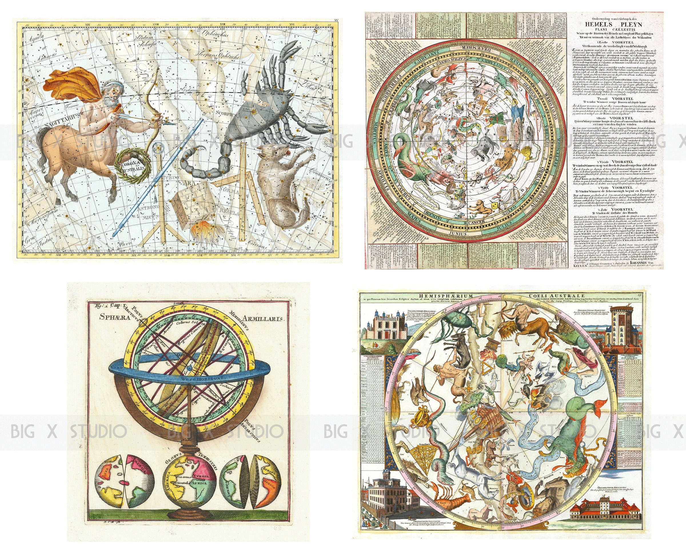 Astrological Star Chart Images Set 3 / Medieval Renaissance | Etsy