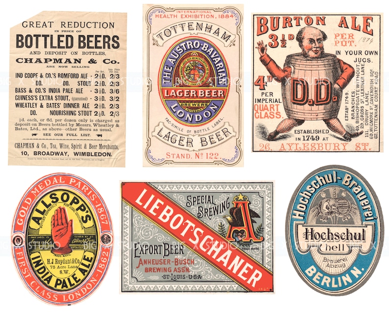 Vintage Beer Label and Advertising Images / Digital Download / - Etsy