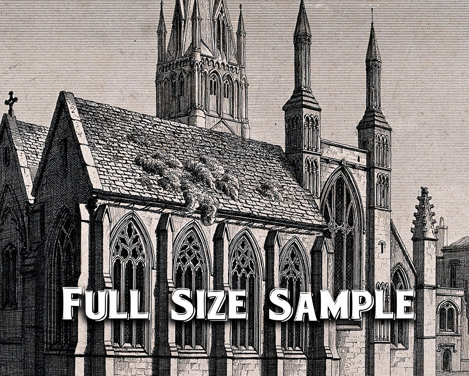 Gothic Architecture Engraving Images / Digital Download / | Etsy