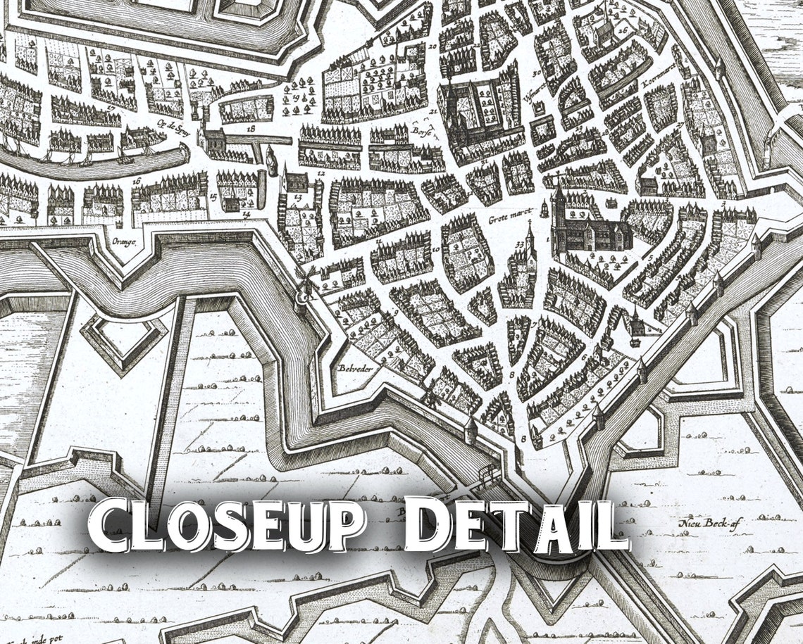 Medieval Walled City Map Images / Digital Download / | Etsy