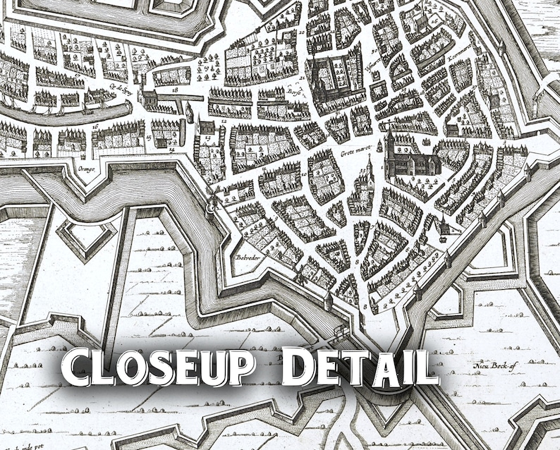 Medieval Walled City Map Images / Digital Download / | Etsy