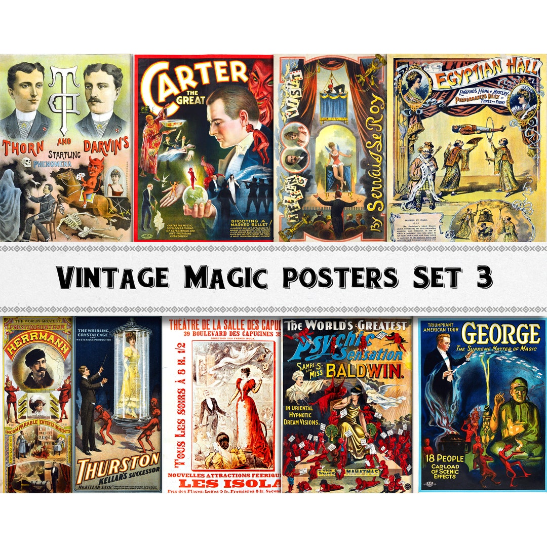 Black Magic Poster Images Set 3 / Digital Download / Commercial Use ...