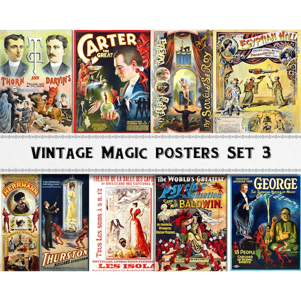 Vintage Magic Poster - Etsy