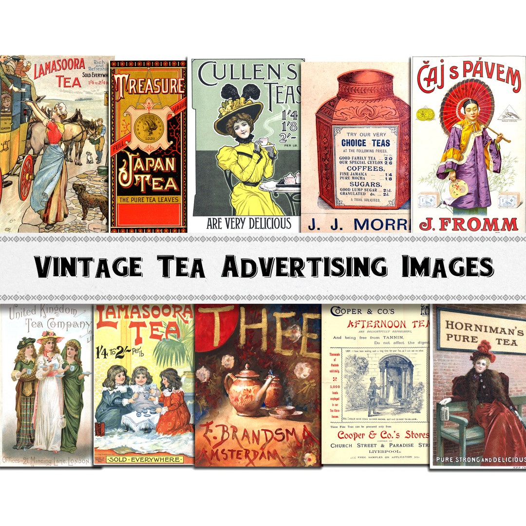 Vintage Tea Advertising Images / Victorian Ephemera / Commercial Use ...