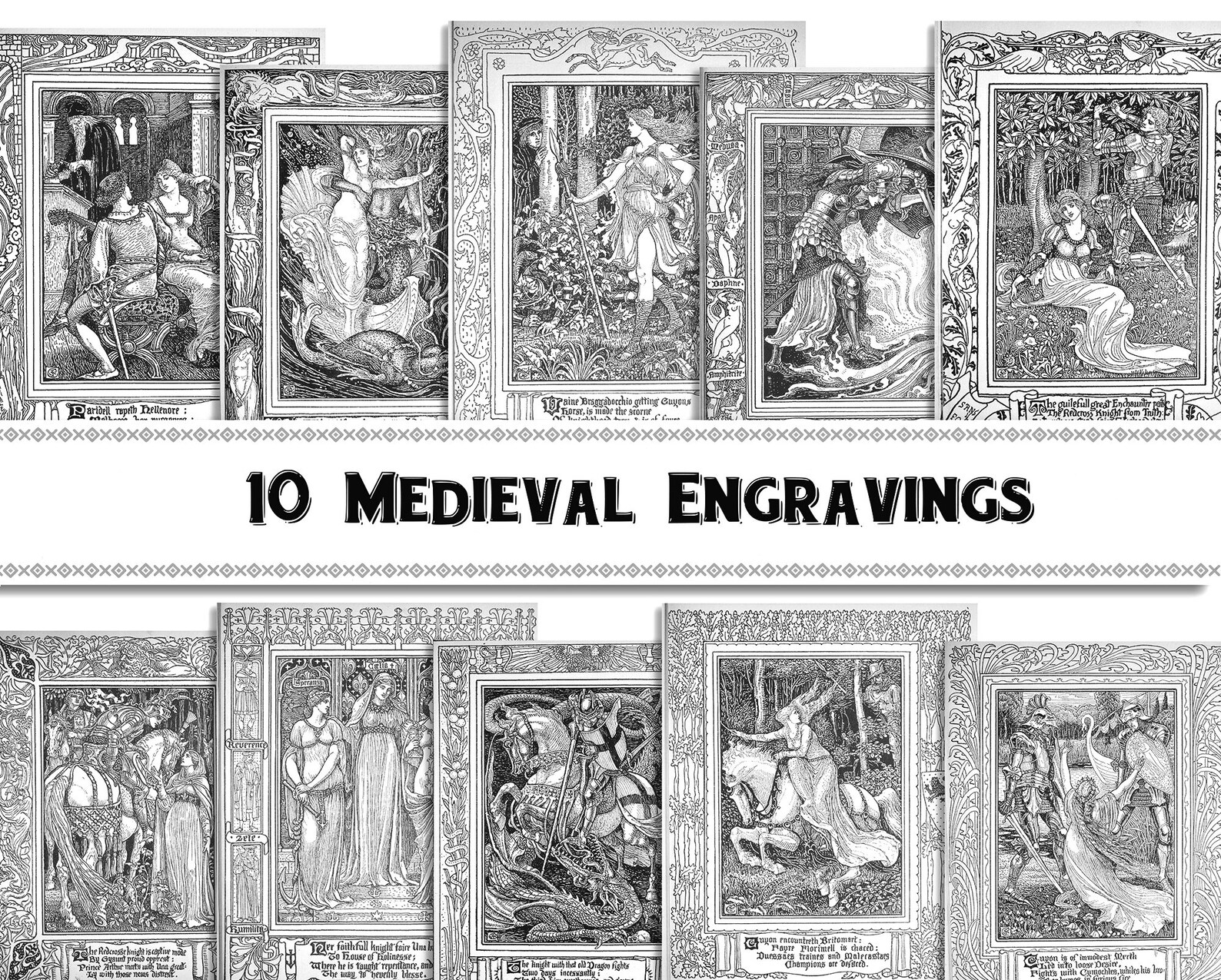 Medieval Renaissance Engraving Woodcut Images / Digital - Etsy