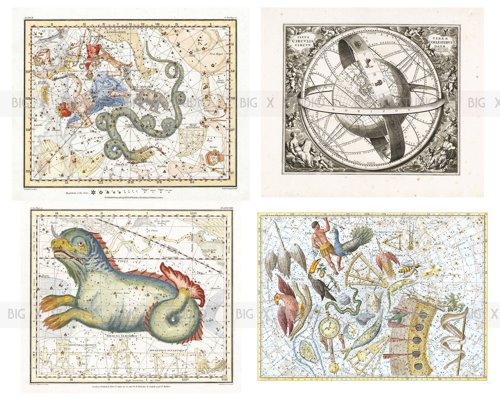 Astrological Star Chart Images Set 3 / Medieval Renaissance | Etsy