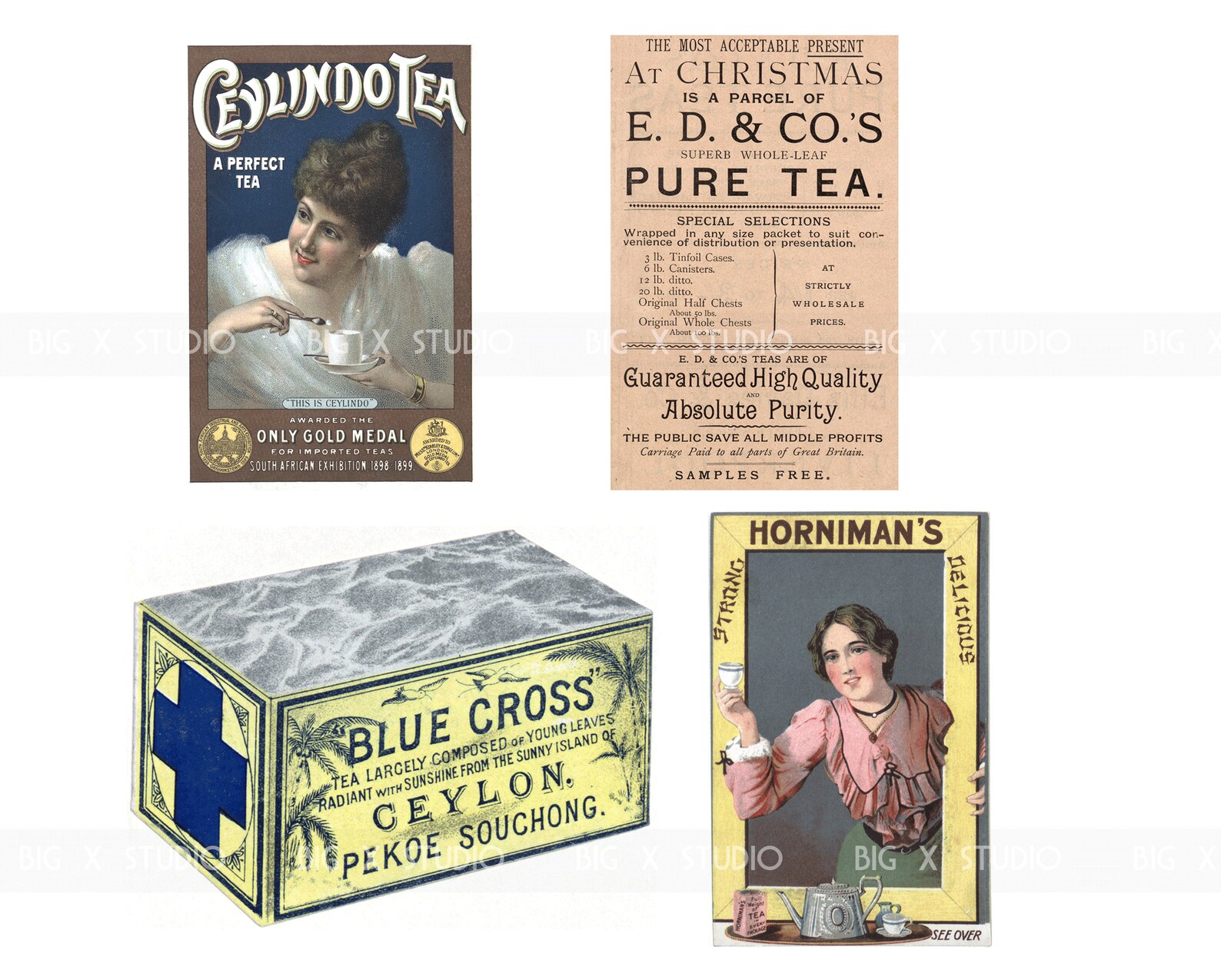 Vintage Tea Advertising Images / Victorian Ephemera / - Etsy