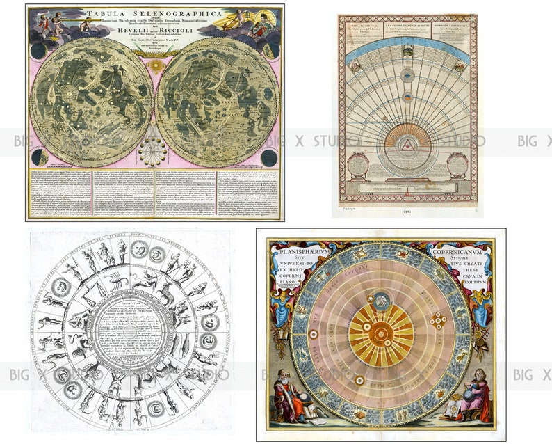 Astrological Star Chart Images Set 2 / Medieval Renaissance - Etsy