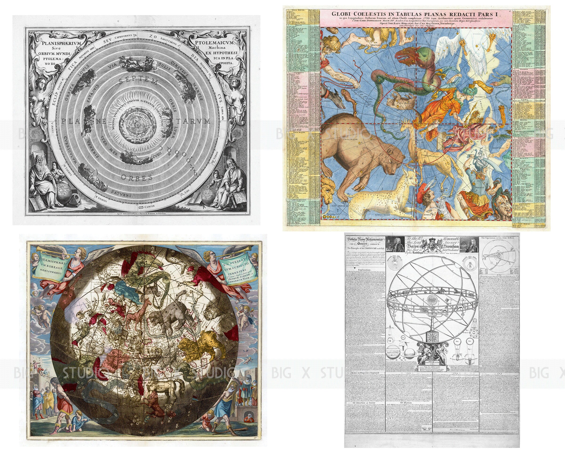 Astrological Star Chart Images Set 4 / Medieval Renaissance | Etsy