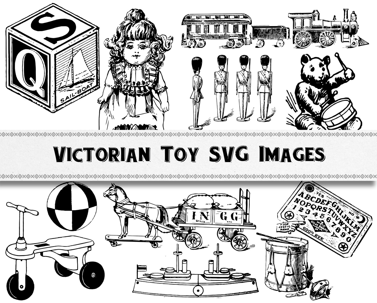 Victorian Toy SVG Images / Digital Download / Commercial Use / - Etsy