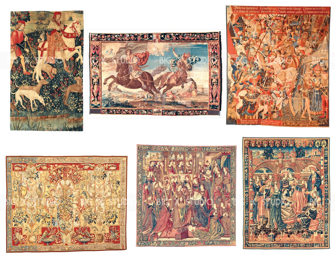 Medieval Renaissance Tapestry Images Set 2 / Digital Download | Etsy