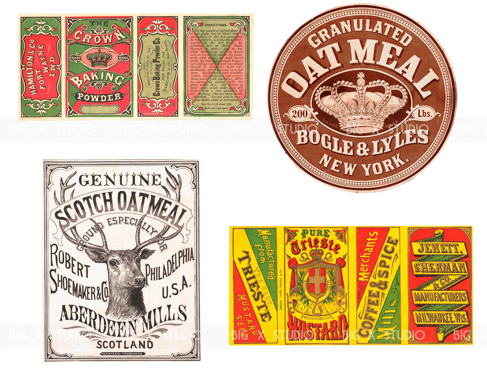Vintage Food Label Images Set 4 / Digital Download / - Etsy