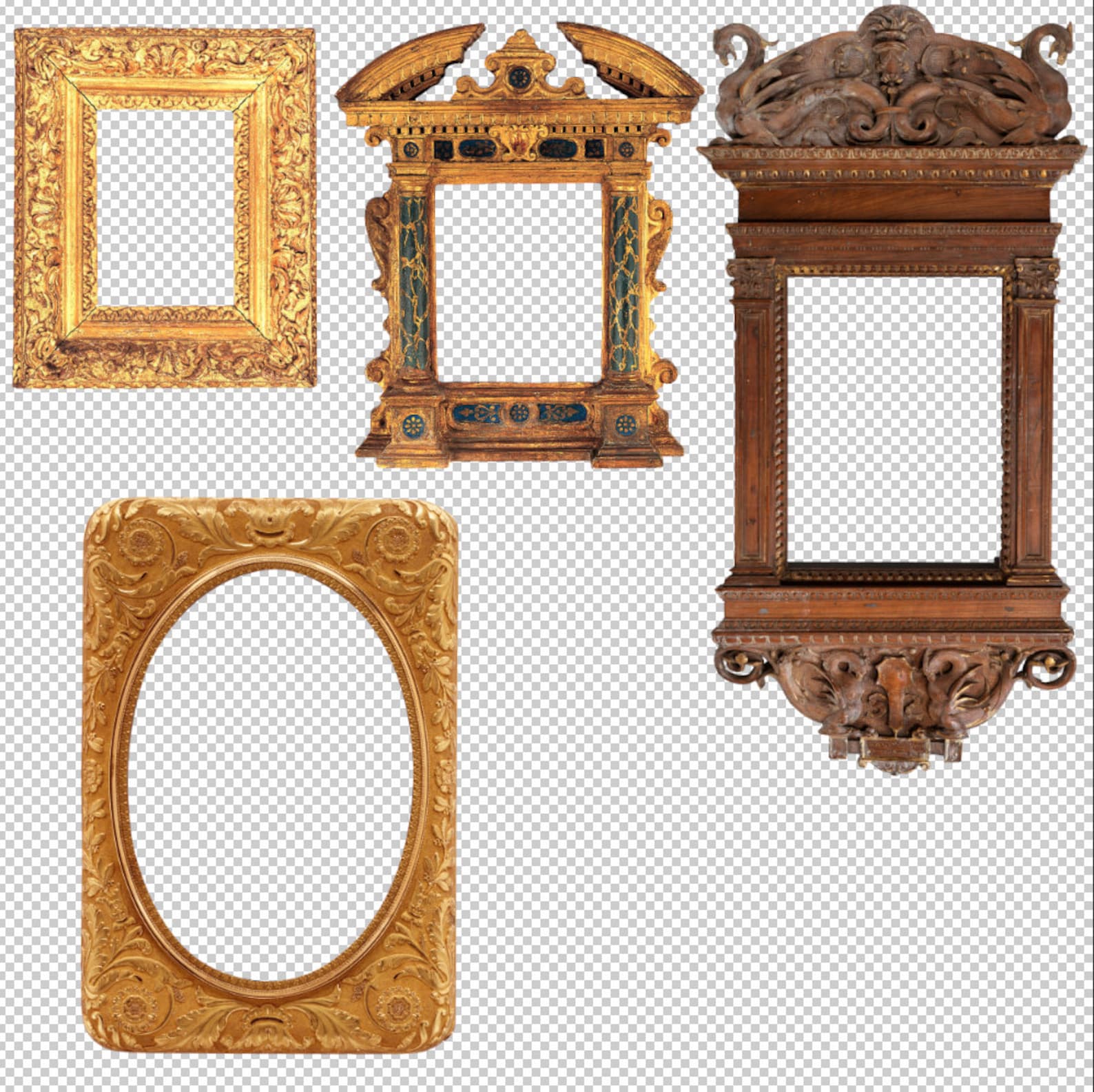 Ornate Frame Images / Clipart PNG / Commercial Use / Photo | Etsy
