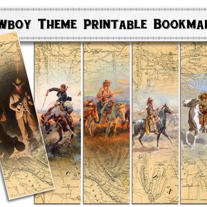 Wild West Cowboy Printable Bookmarks / Digital Download / - Etsy