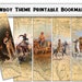 Wild West Cowboy Printable Bookmarks / Digital Download / - Etsy
