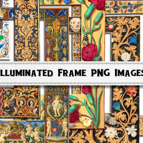 Illuminated Manuscript Border - Etsy