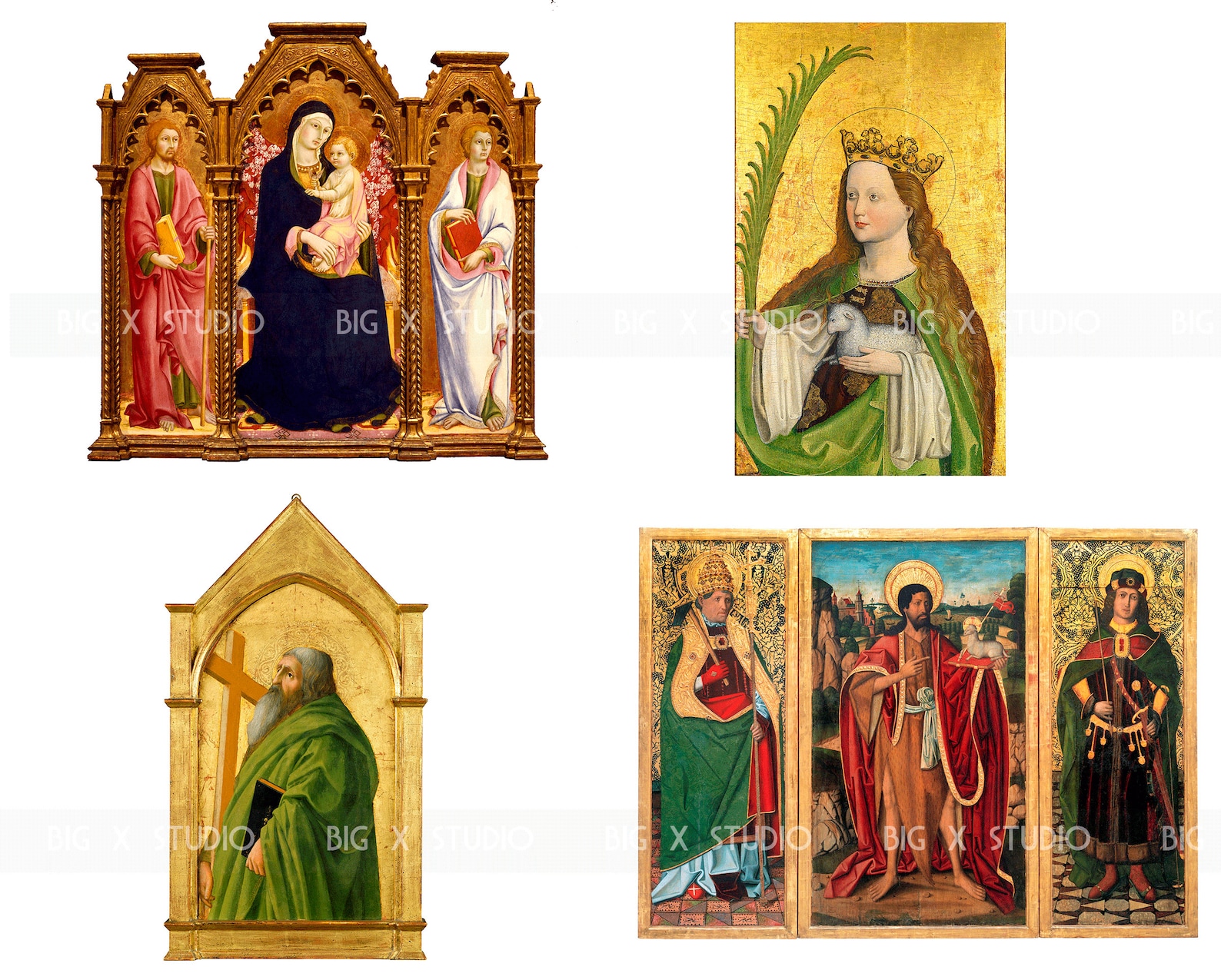 Gold Icons of Saints Images Set 2 / Digital Download / Commercial Use ...