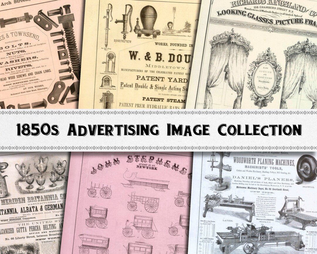 1850s Advertising Ephemera Images / Digital Download / - Etsy